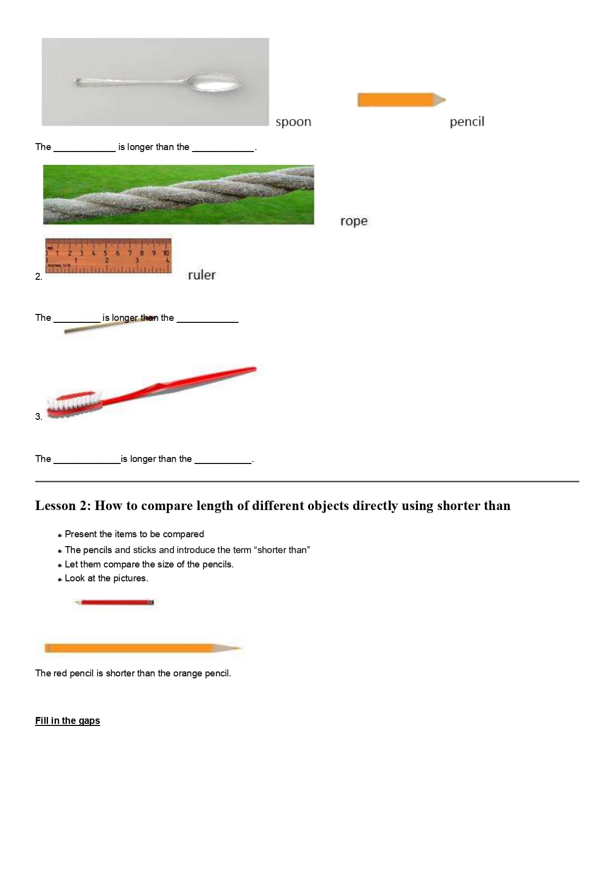 Grade 1 Rationalized Mathematics Notes on Measurement - Elimuplex