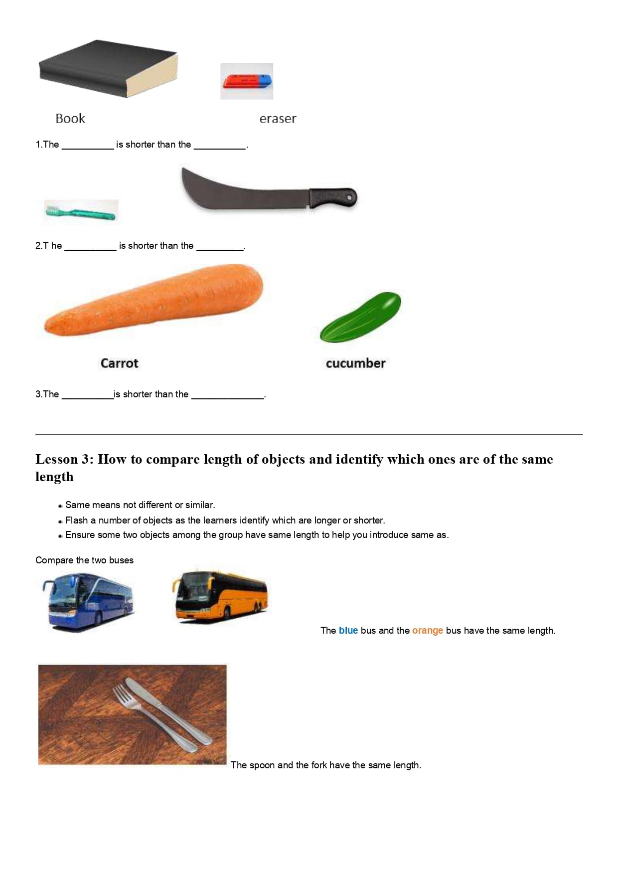 Grade 1 Rationalized Mathematics Notes on Measurement - Elimuplex