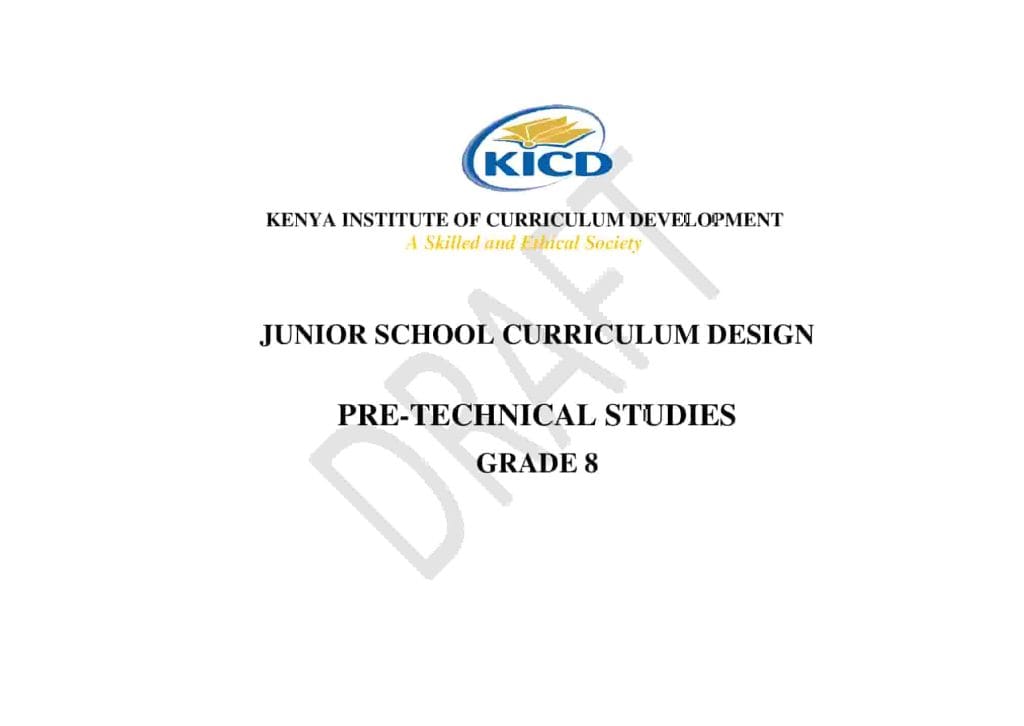 Grade 8 Pre-Technical Studies Curriculum Design - Elimplex