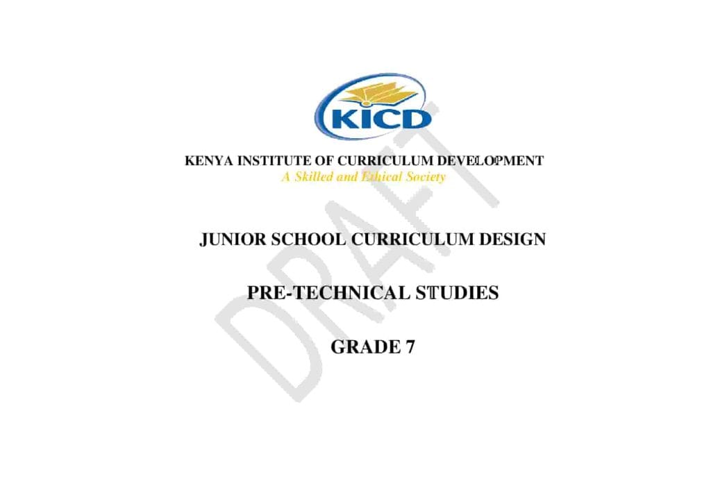 Grade 7 Pre-Technical Studies CBC Curriculum Design - Elimplex