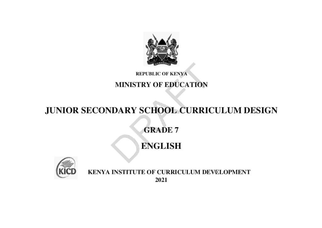 Grade 7 English CBC Curriculum Design - Elimplex