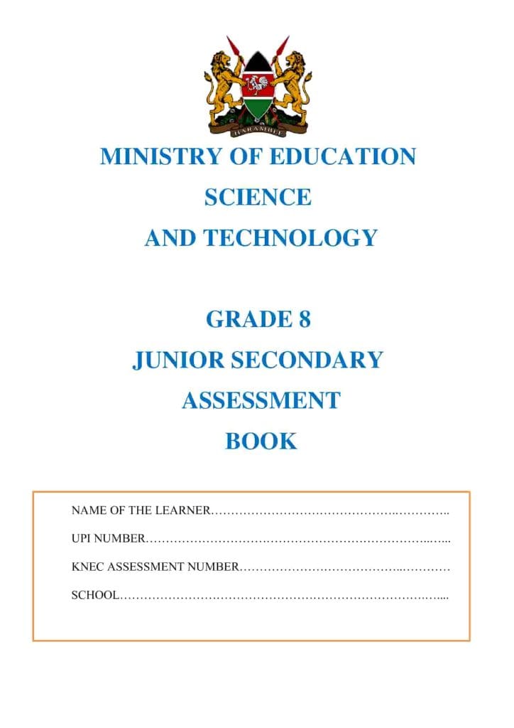 Grade 8 Junior Secondary Assessment Book - Elimplex