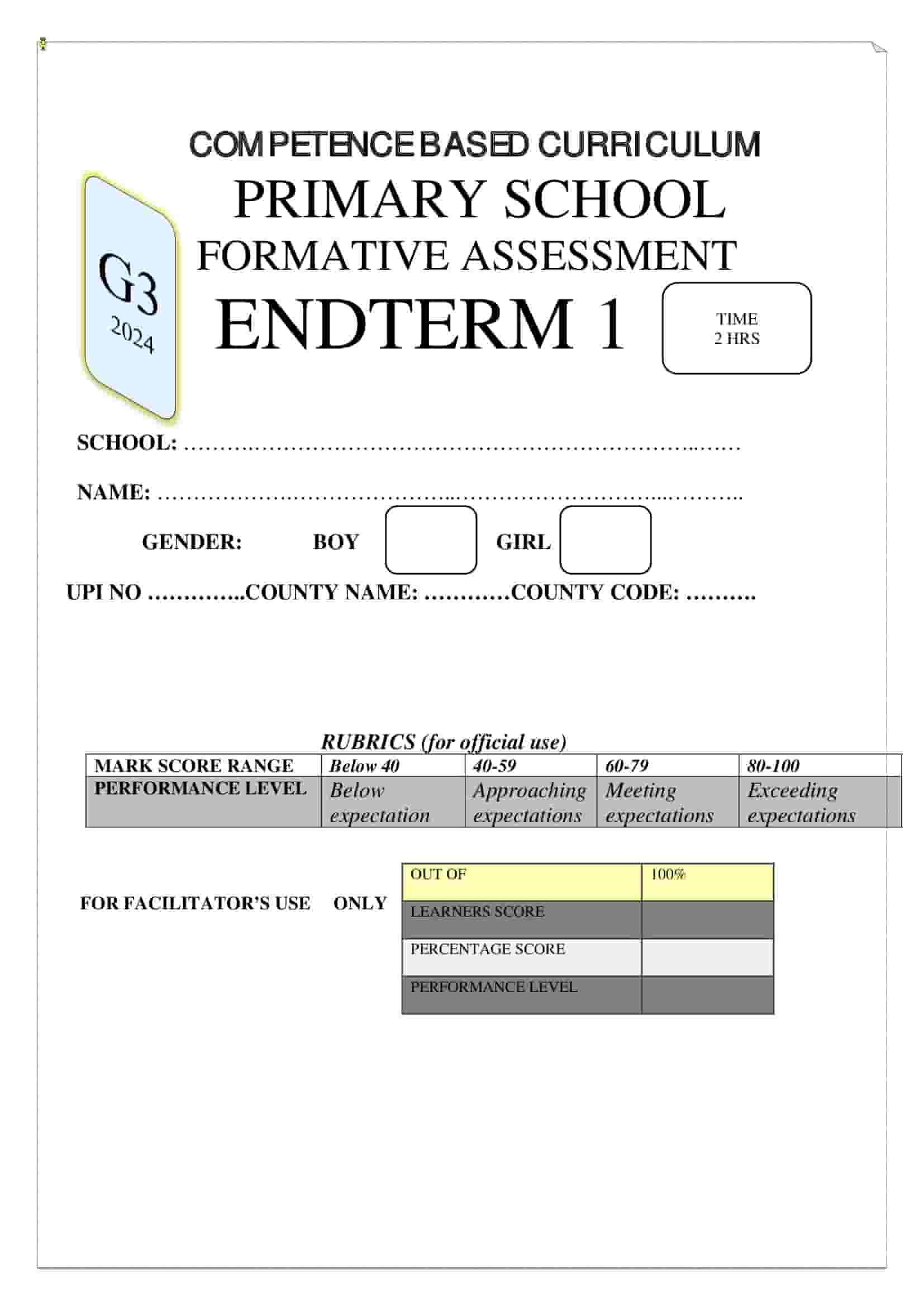 Grade 3 April holiday assignment booklet - Elimplex