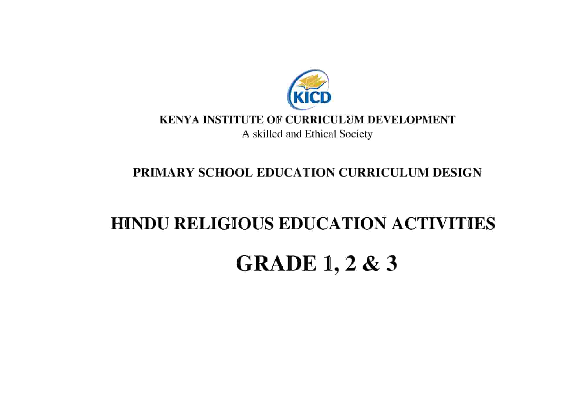 Grade 1 | 2 & 3 Hindu Religious Education curriculum design - Elimplex