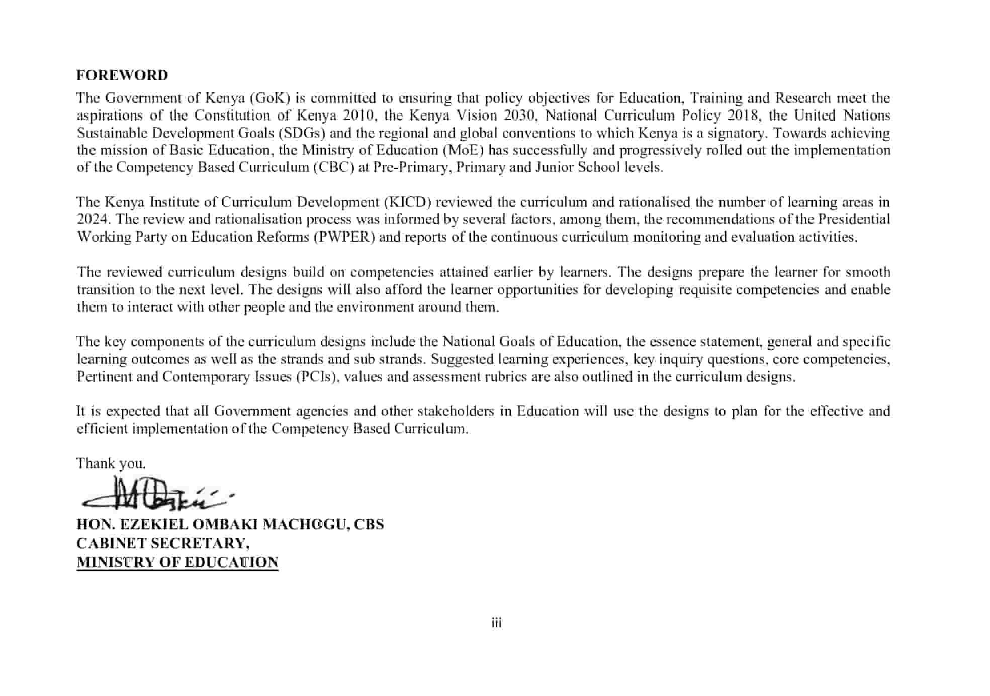 Grade 4 Science and Technology CBC Curriculum Design - Elimuplex