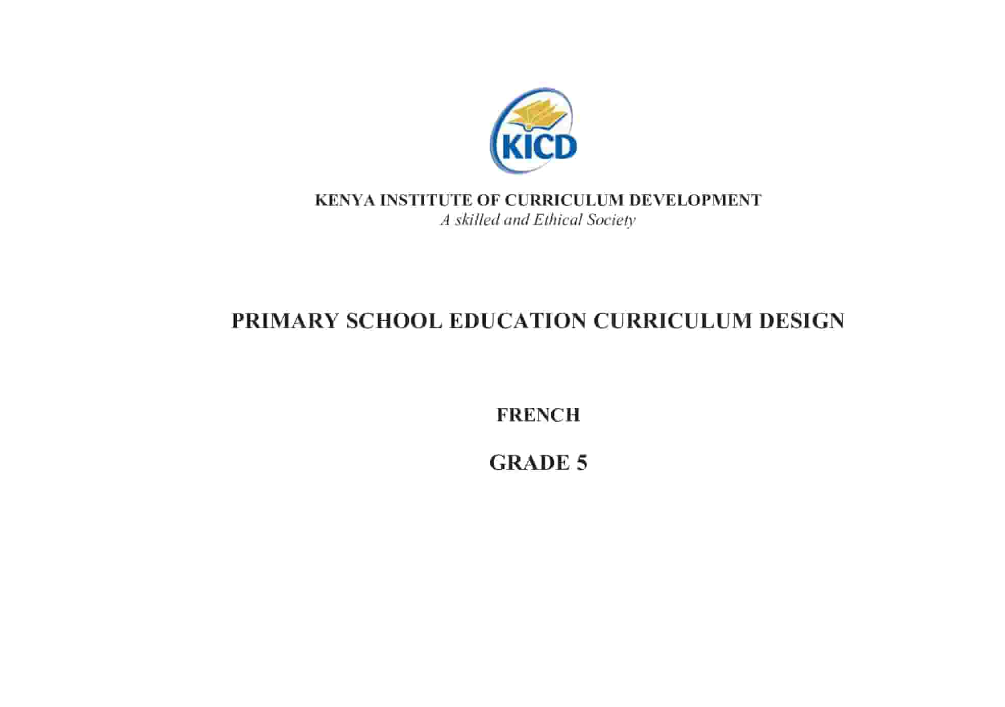 Grade 5 French CBC Curriculum Design - Elimplex