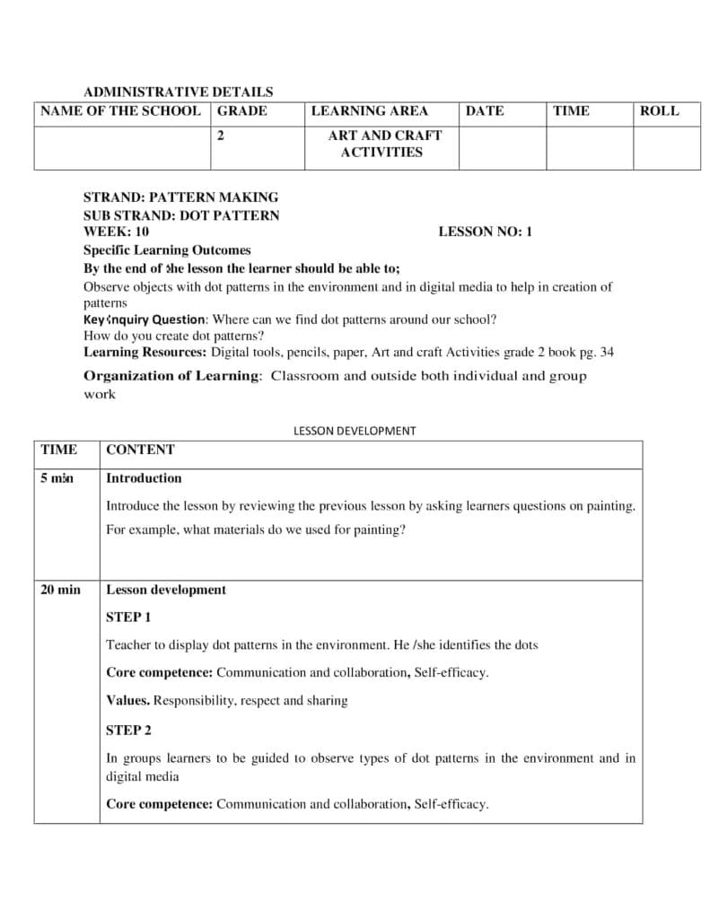 Grade 2 Art and Craft Activities Lesson Plans Term 2 - Elimplex