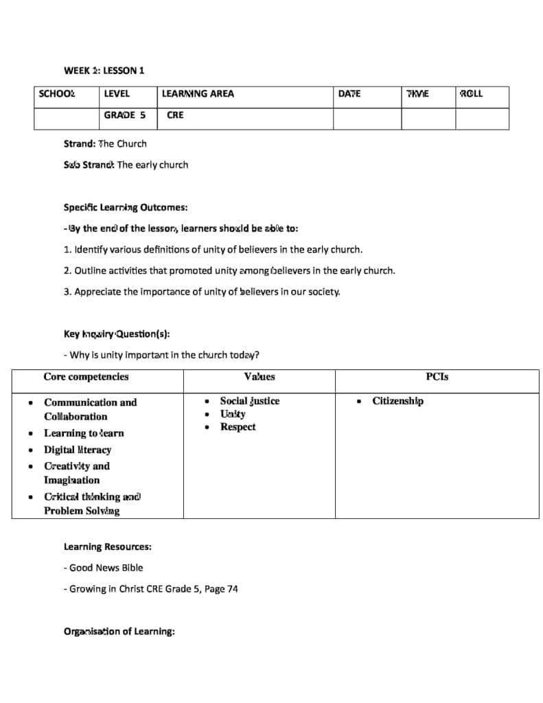 Grade 5 Rationalized CRE Lesson Plans Term 3 - Elimplex