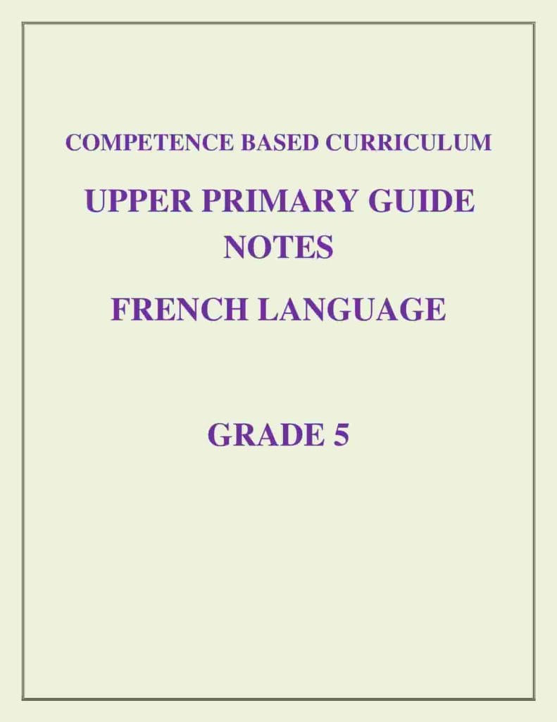 Grade 5 French Notes for Term 1, 2, and 3 Notes - Elimplex