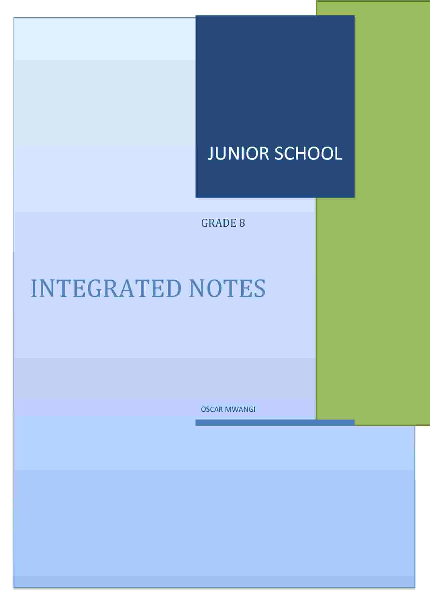 Grade 8 Integrated Science Notes Term 1 - Elimplex
