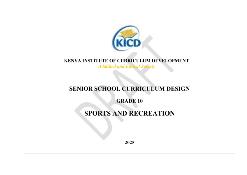 Grade 10 Sports and Recreation Curriculum Design - Elimplex