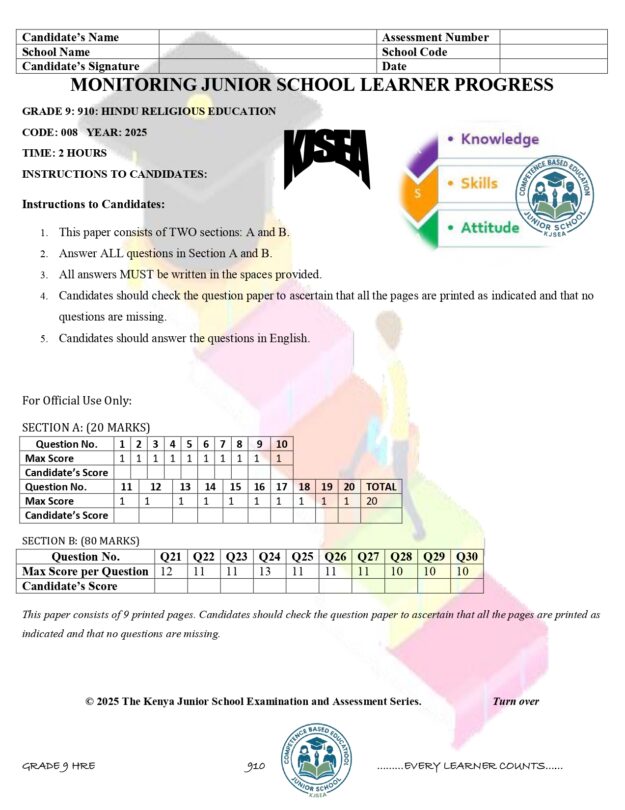 Grade 9 Hindu Religious Education (HRE) - Elimplex